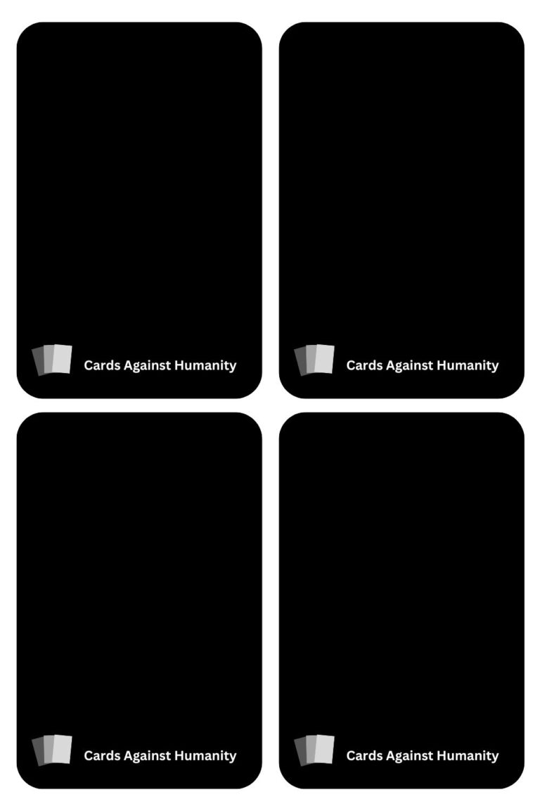 Printable Cards Against Humanity Templates [Blank + Ideas Filled ...