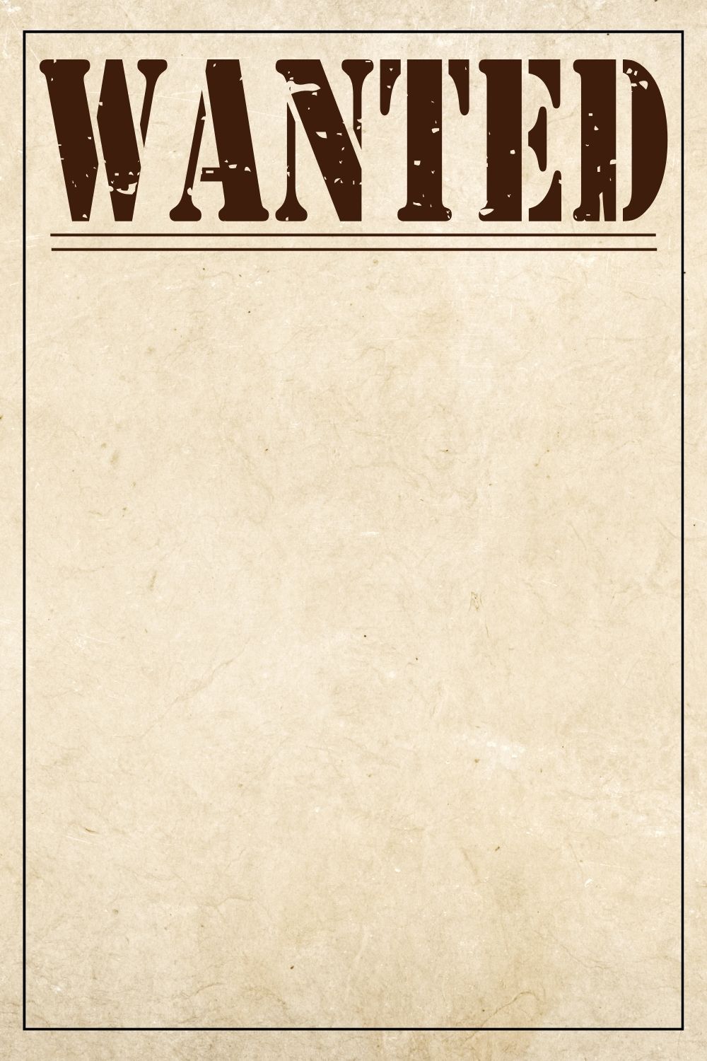 Printable Blank Wanted Poster Templates - Printables Hub