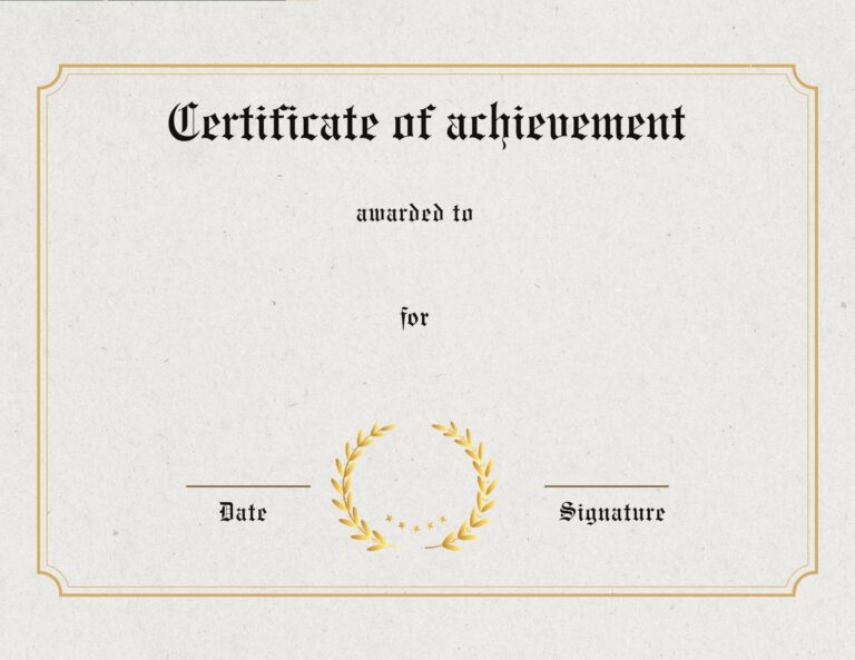 Printable Blank Certificate Templates [PDF Included] - Printables Hub