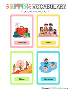 Printable Summer Vocabulary Flashcards [PDF Included] - Printables Hub