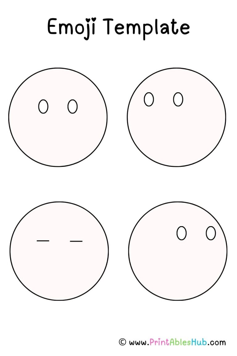 Blank Emoji Templates - Printables Hub