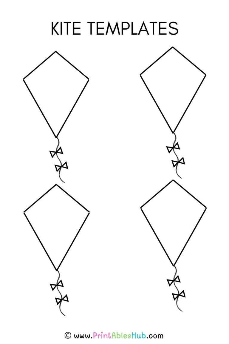 Printable Blank Kite Templates - Printables Hub
