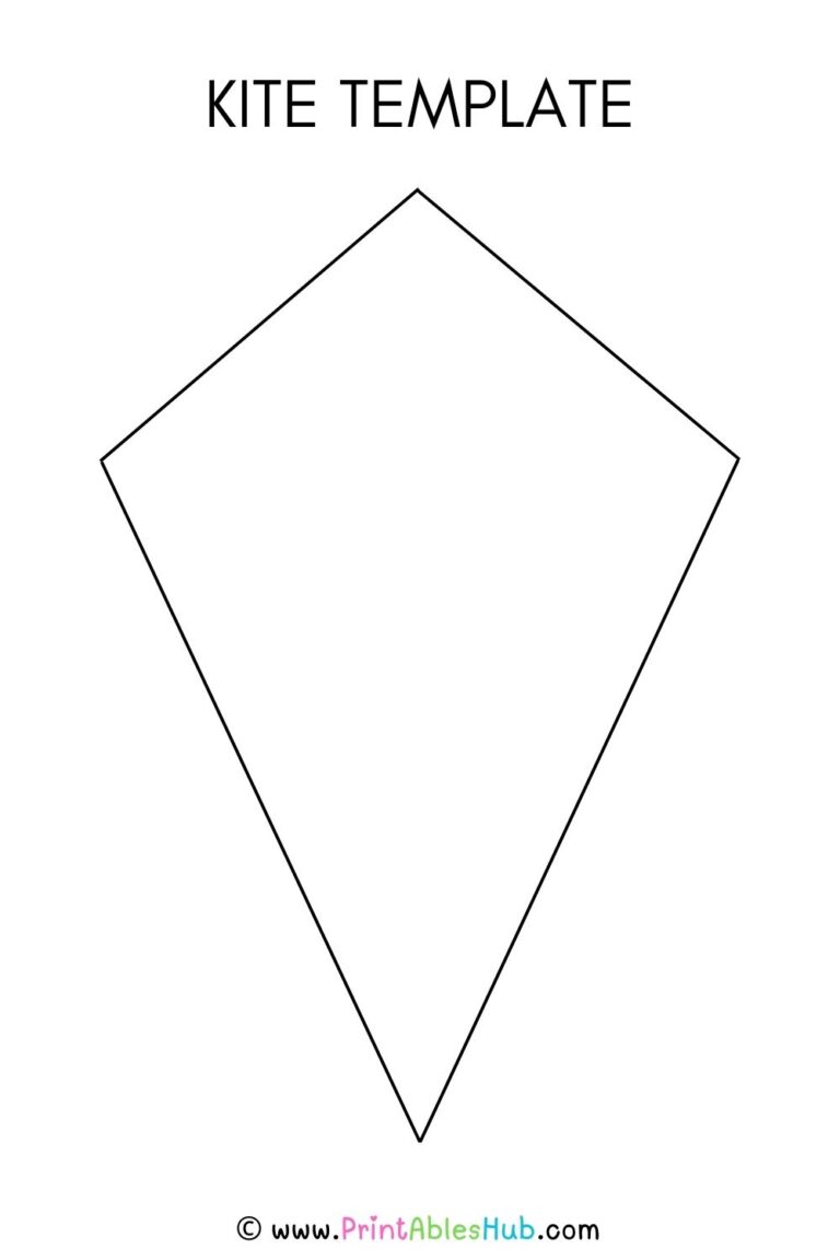 Printable Blank Kite Templates - Printables Hub