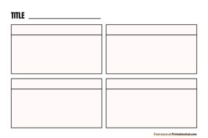 Printable Blank Storyboard Templates - Printables Hub