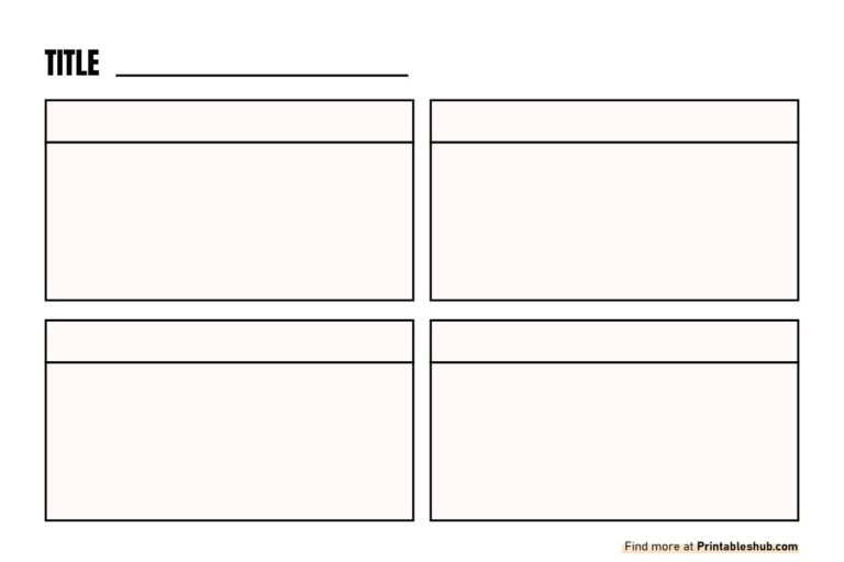 Printable Blank Storyboard Templates - Printables Hub