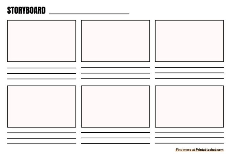 Printable Blank Storyboard Templates - Printables Hub