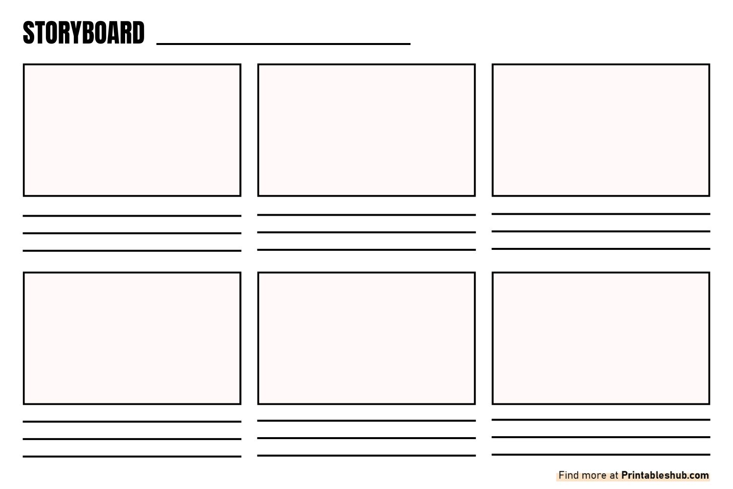 Printable Blank Storyboard Templates - Printables Hub