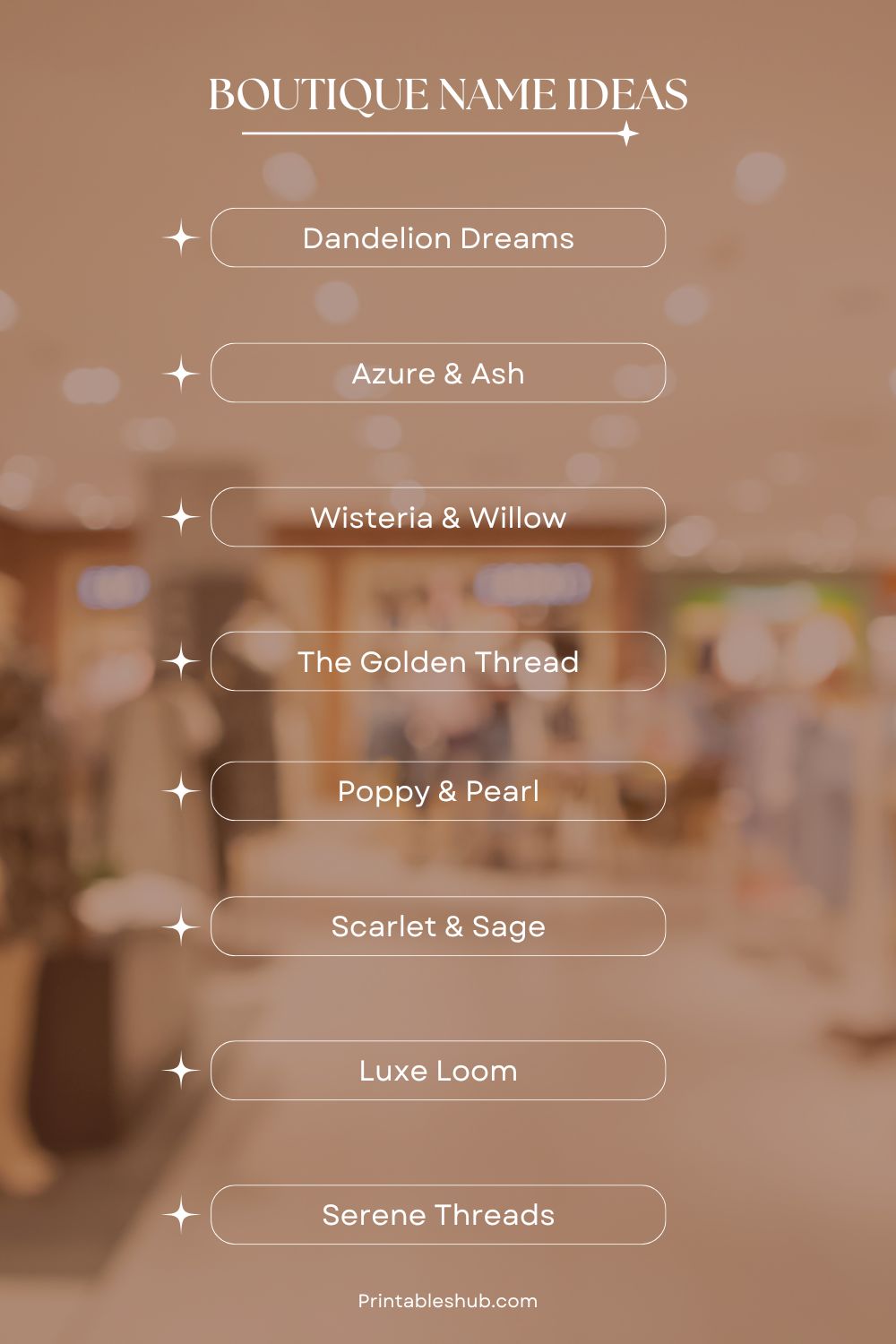 Printable Boutique Name Ideas Lists - Printables Hub