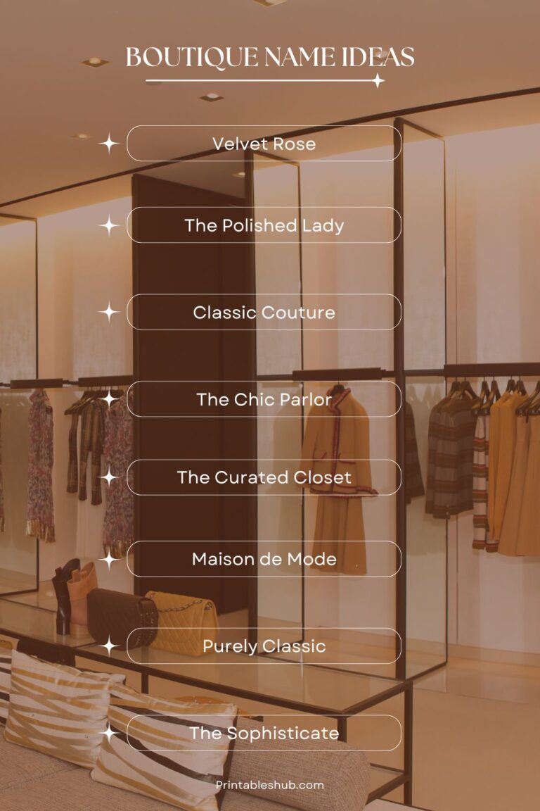 Printable Boutique Name Ideas Lists - Printables Hub
