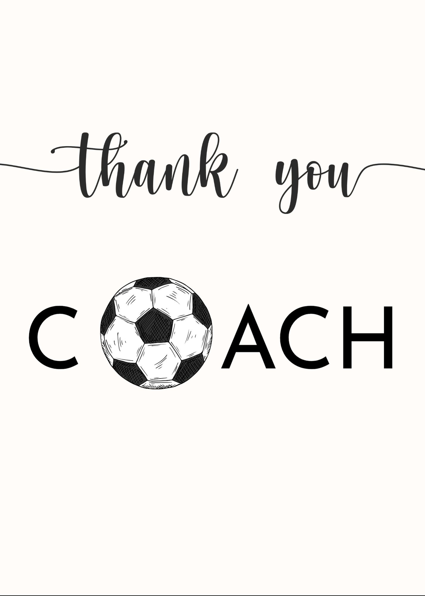 Printable Thank You Card Messages For Soccer Coach - Printables Hub