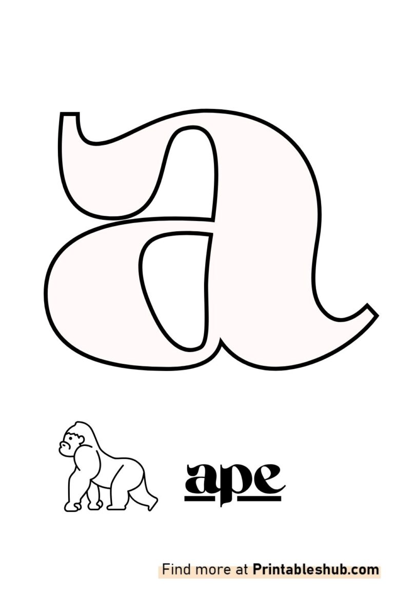 Printable Letter 'A' Templates [Both Uppercase & Lowercase ...