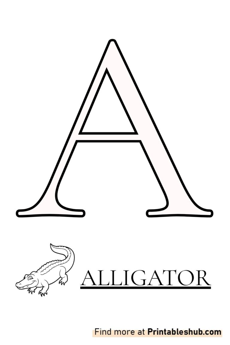 Printable Letter 'A' Templates [Both Uppercase & Lowercase ...