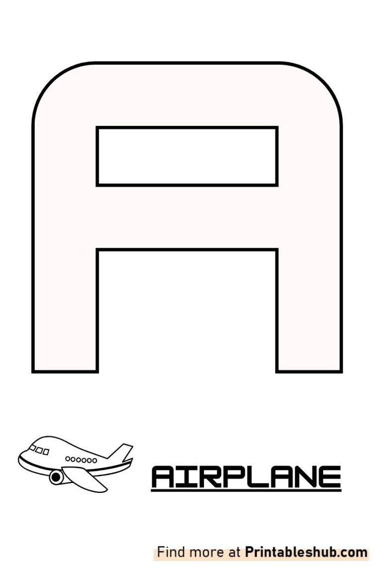 Printable Letter 'A' Templates [Both Uppercase & Lowercase ...