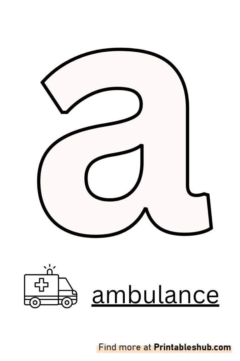 Printable Letter 'A' Templates [Both Uppercase & Lowercase ...