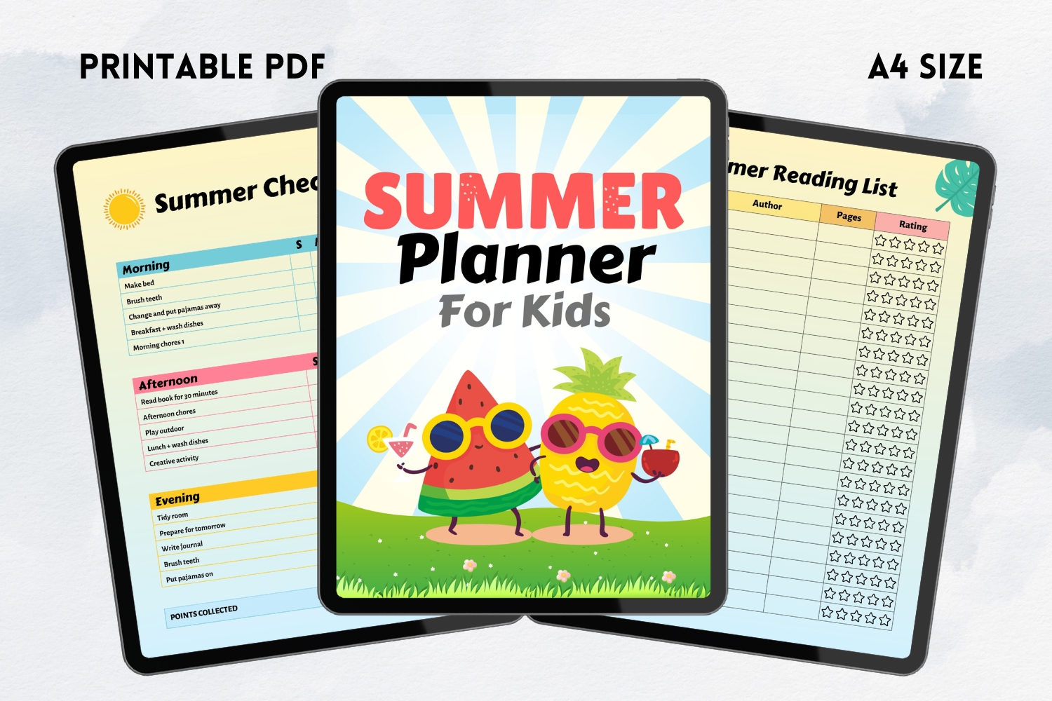 Printable Summer Planner for Kids PDF - Printables Hub