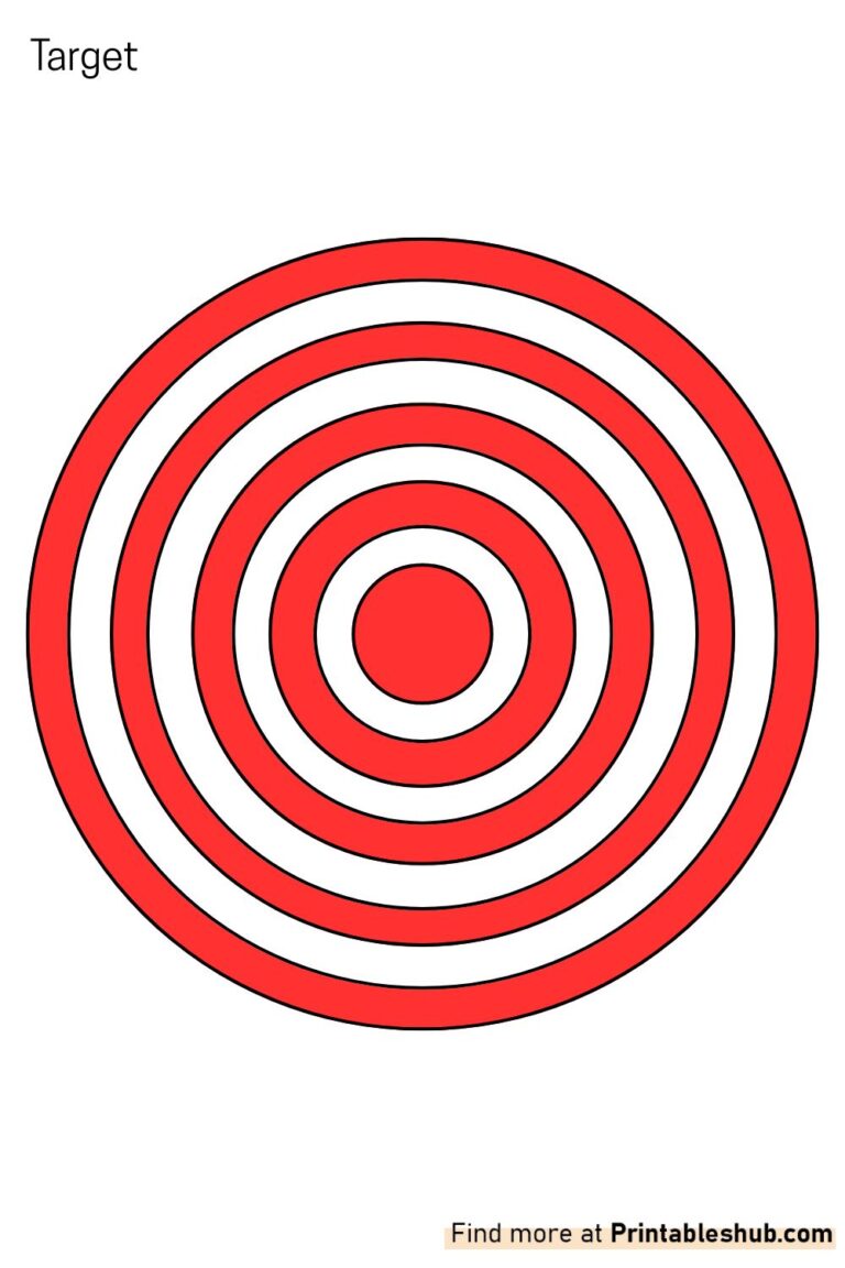 Printable Shooting Target Templates [PDF Included] - Printables Hub