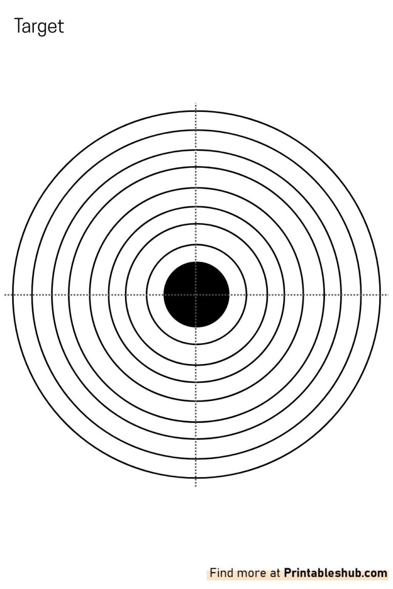 Printable Shooting Target Templates [PDF Included] - Printables Hub