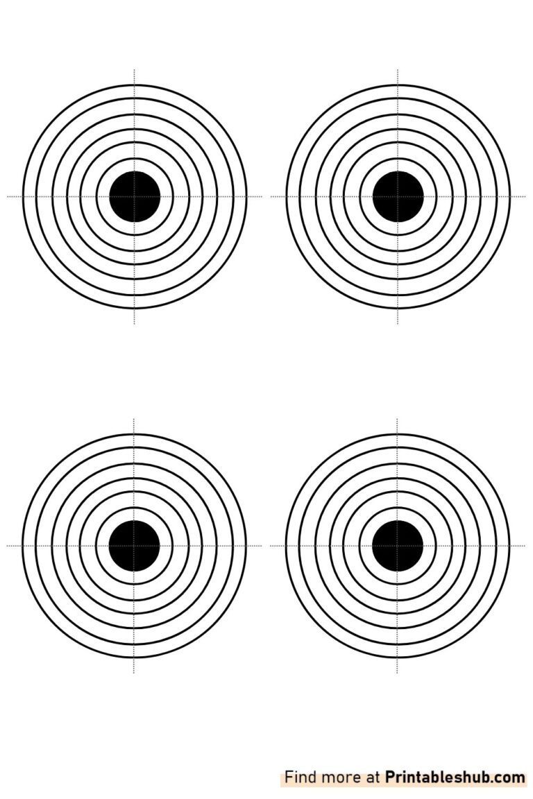 Printable Shooting Target Templates [PDF Included] - Printables Hub
