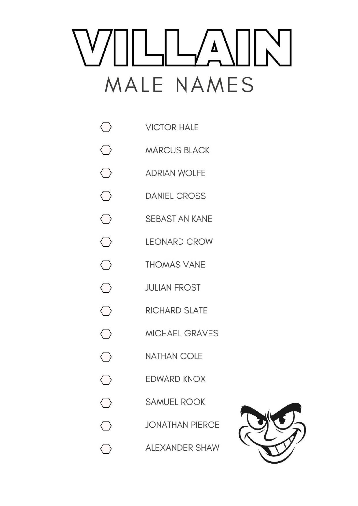 Printable Lists Of Mafia Names - Printables Hub