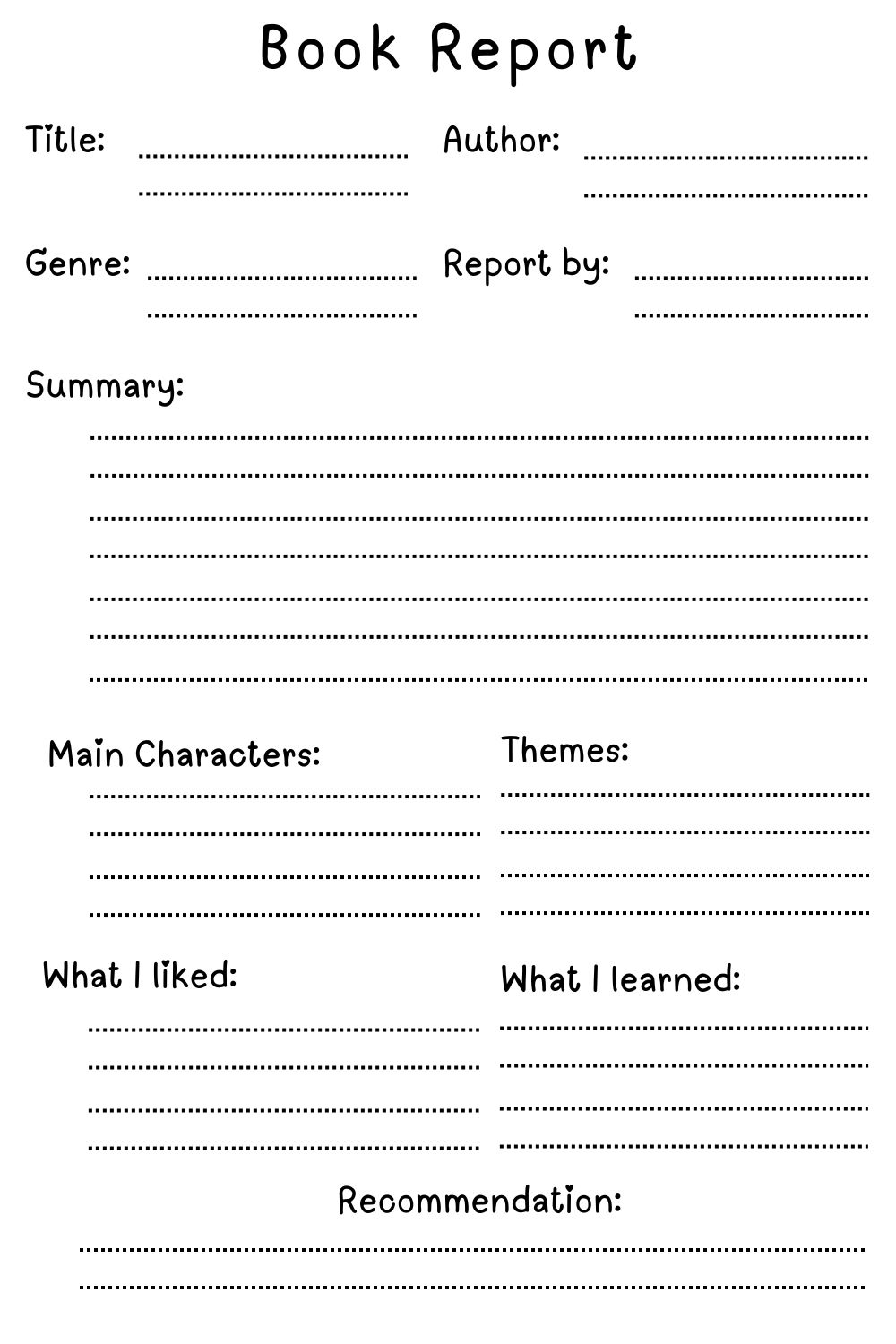Printable Book Report Templates [PDF Also Included] - Printables Hub
