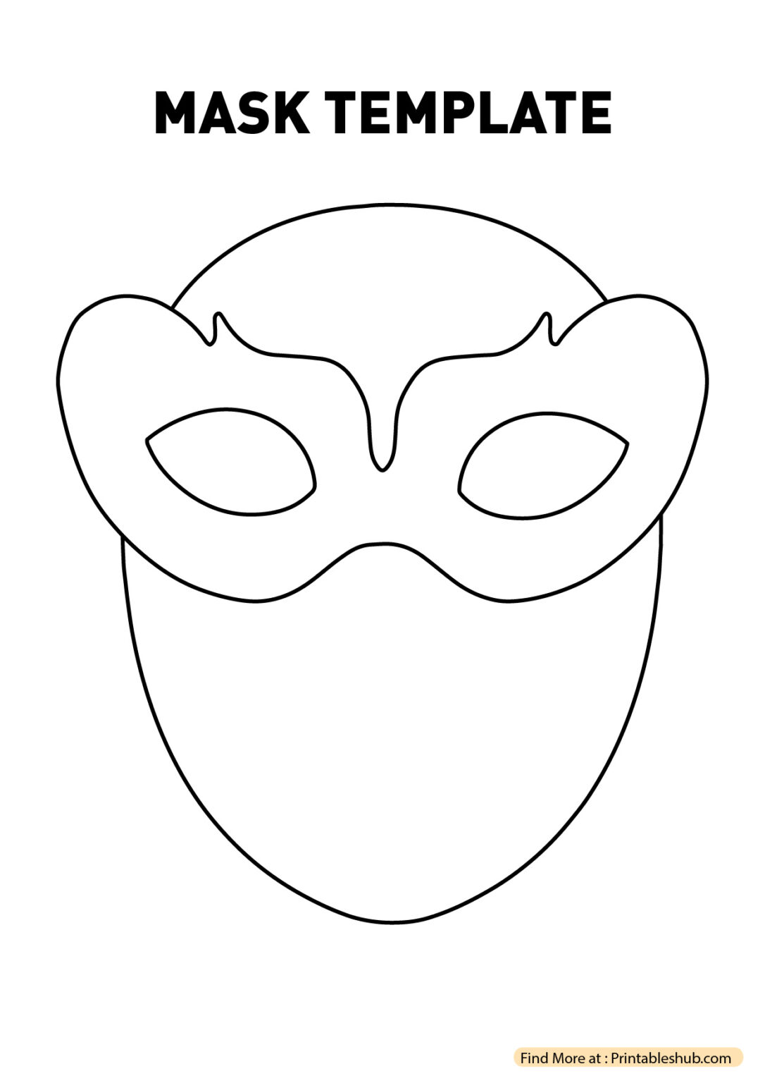 Printable Blank Mask Templates - Printables Hub