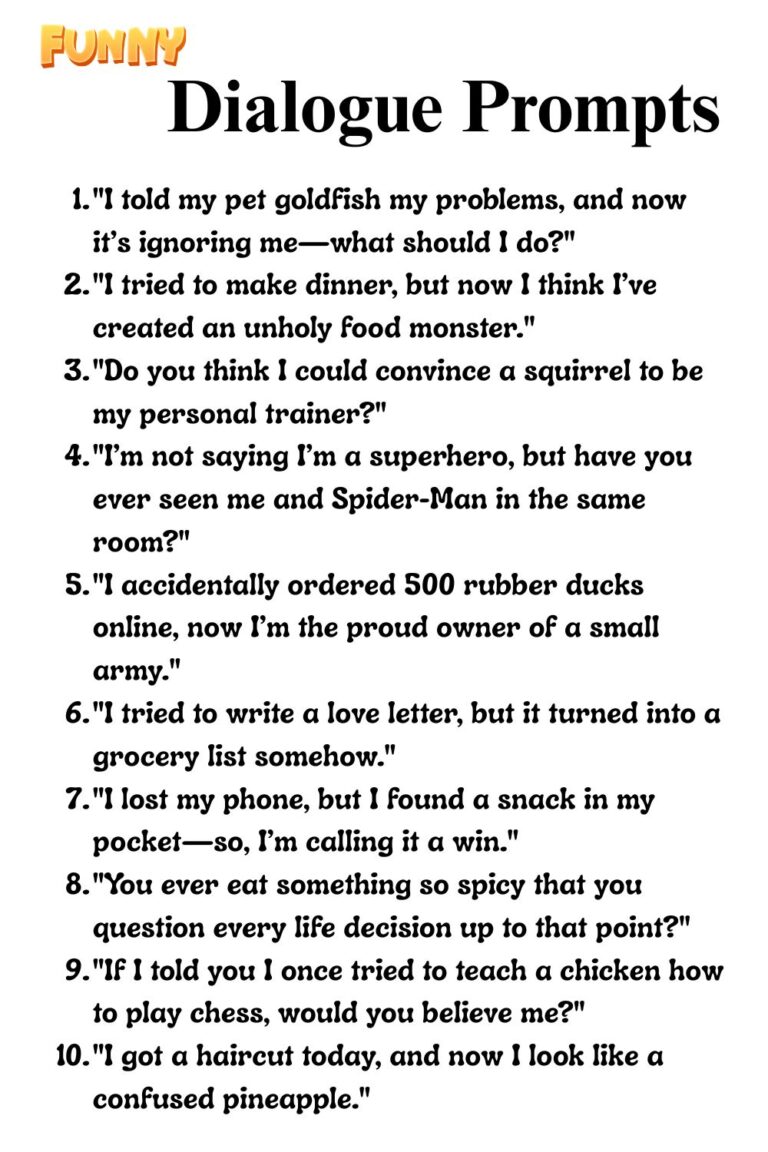 Printable Lists Of Dialogue Prompts - Printables Hub