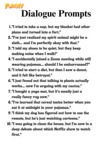 Printable Lists Of Dialogue Prompts - Printables Hub