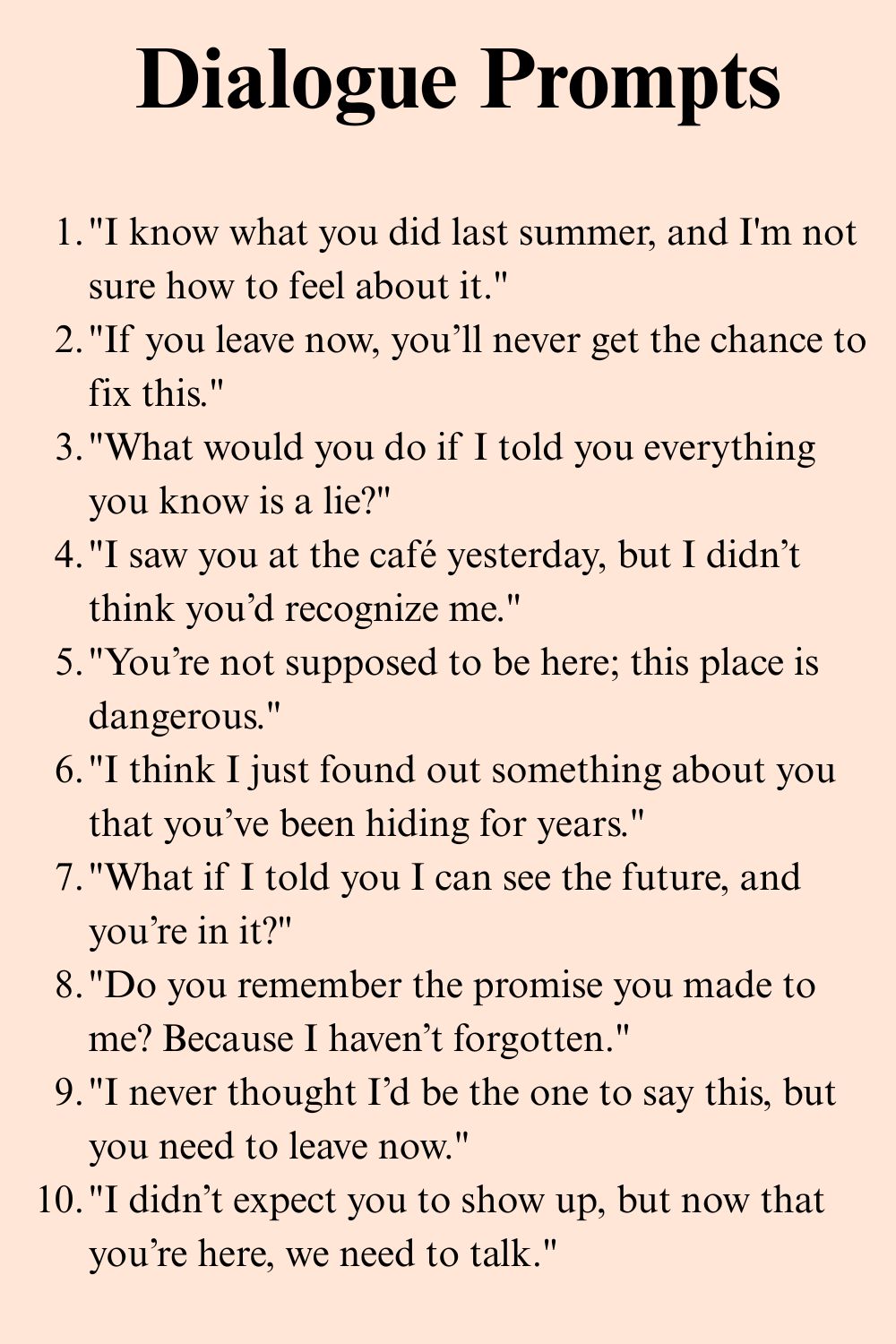 Printable Lists Of Dialogue Prompts - Printables Hub