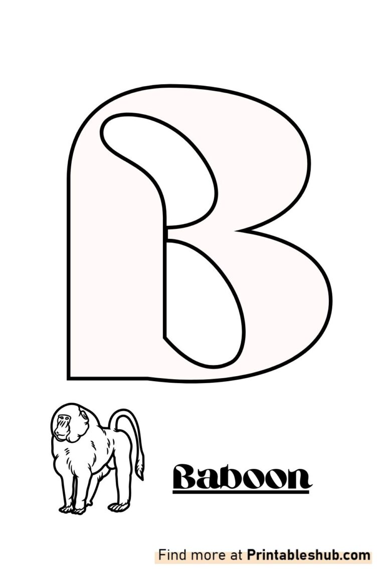Printable Letter B Templates [Both Uppercase & Lowercase] - Printables Hub