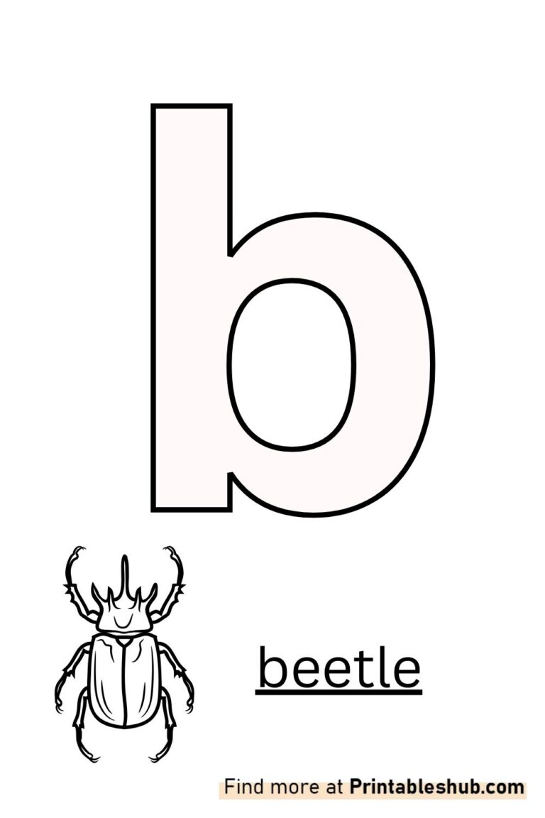 Printable Letter B Templates [Both Uppercase & Lowercase] - Printables Hub