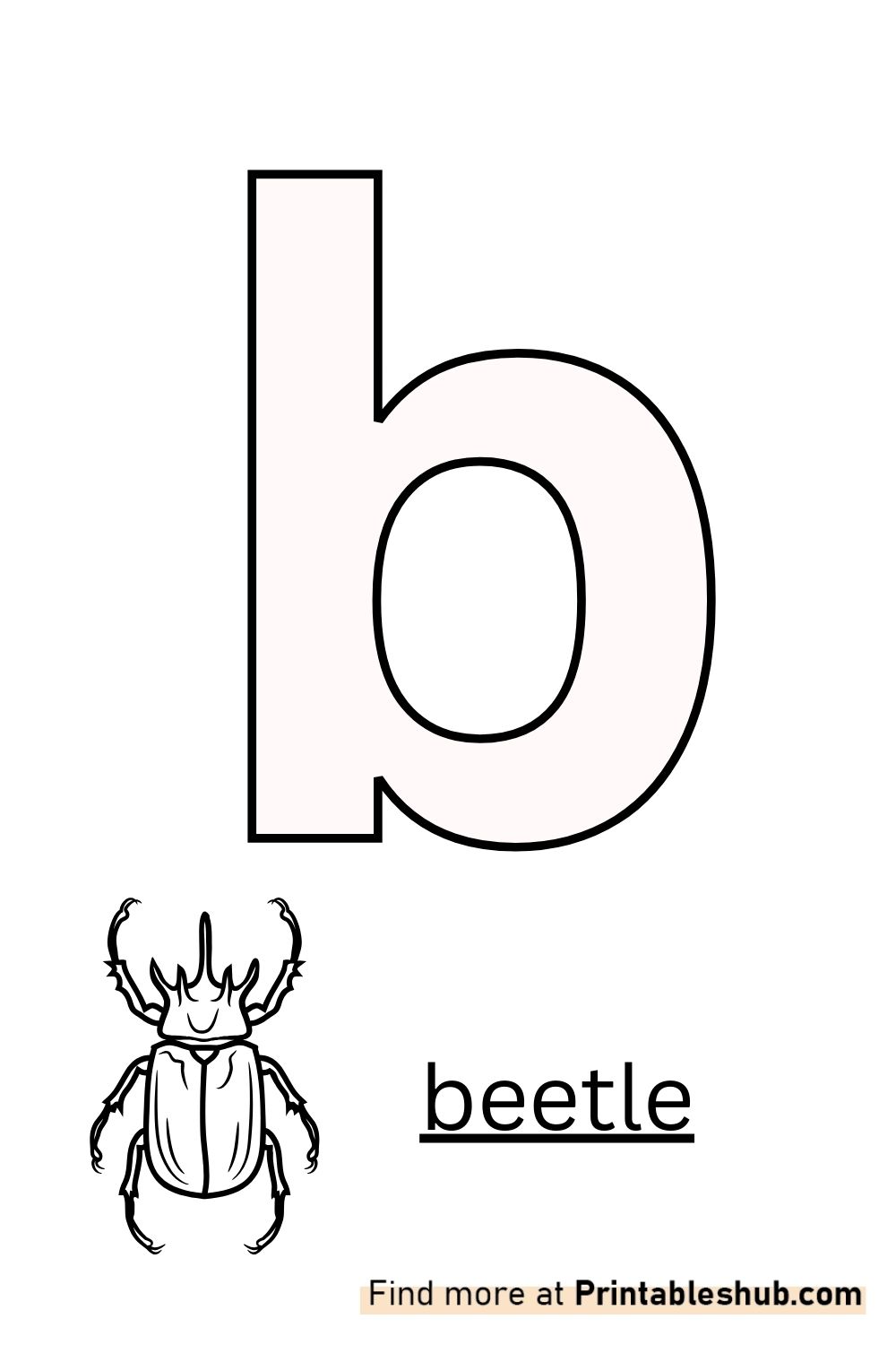 Printable Letter B Templates [Both Uppercase & Lowercase] - Printables Hub