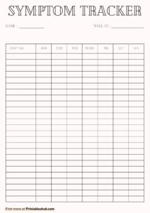 Printable Symptom Tracker Templates [PDF Included] - Printables Hub