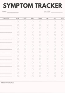 Printable Symptom Tracker Templates [PDF Included] - Printables Hub