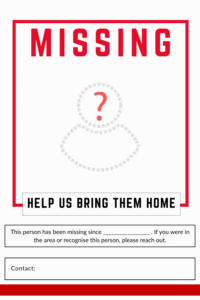Printable Missing Poster Templates - Printables Hub