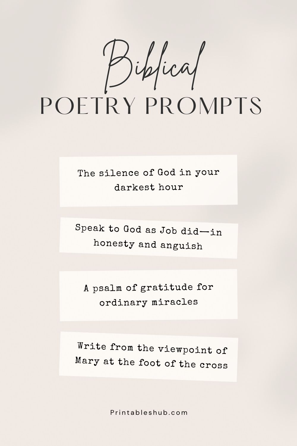 Printable Lists of Poetry Prompts [PDF Included] - Printables Hub
