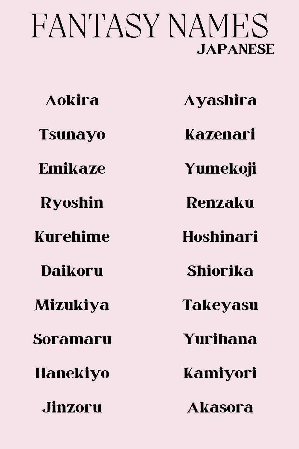 Printable Lists Of Fantasy Names - Printables Hub