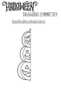 Printable Halloween Symmetry Drawing Worksheets - Printables Hub