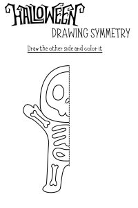 Printable Halloween Symmetry Drawing Worksheets - Printables Hub