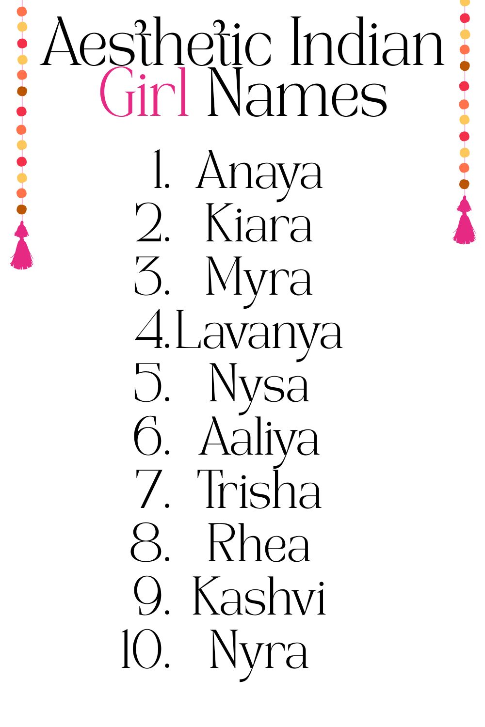 Printable Lists Of Indian Names [PDF Included] - Printables Hub