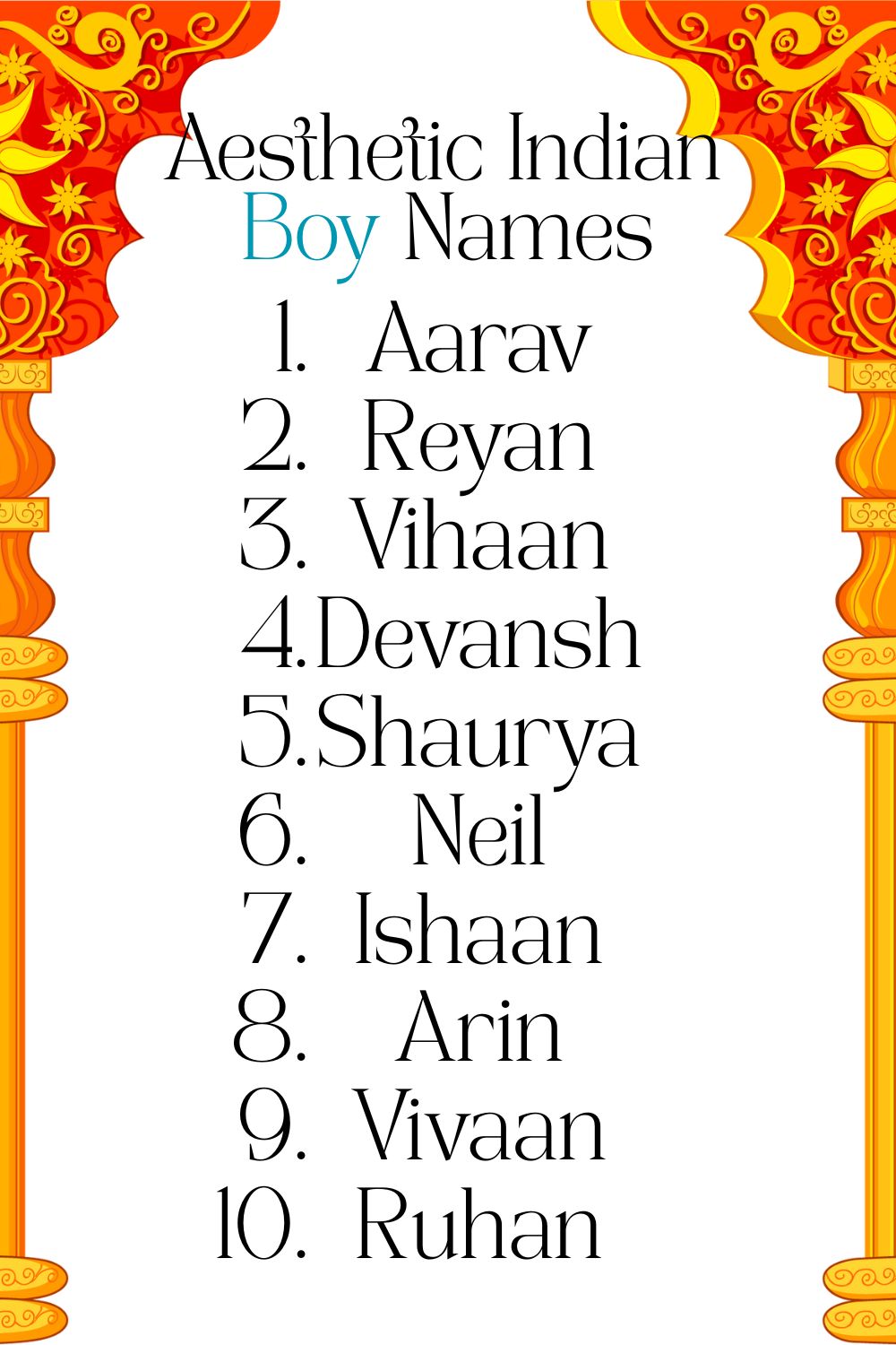 Printable Lists Of Indian Names [PDF Included] - Printables Hub