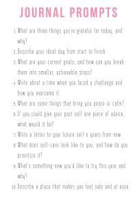 Printable Lists Of Journal Prompts [PDF Included] - Printables Hub