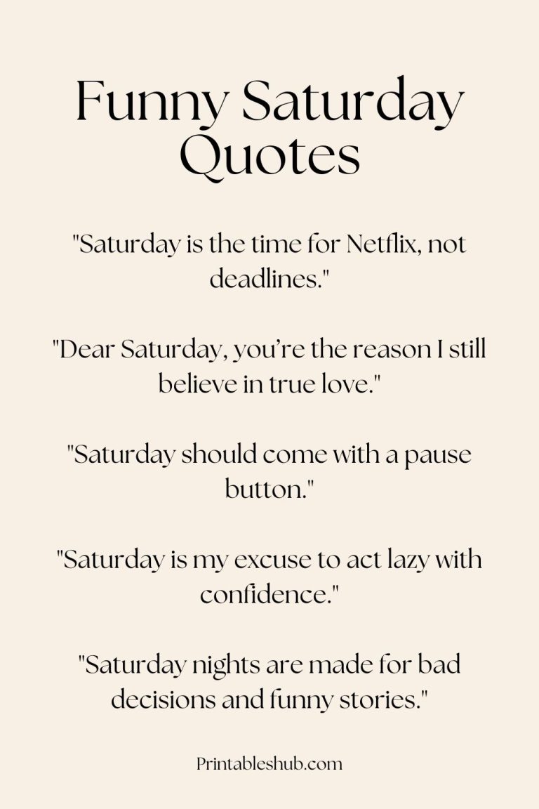 Printable Saturday Quotes - Printables Hub
