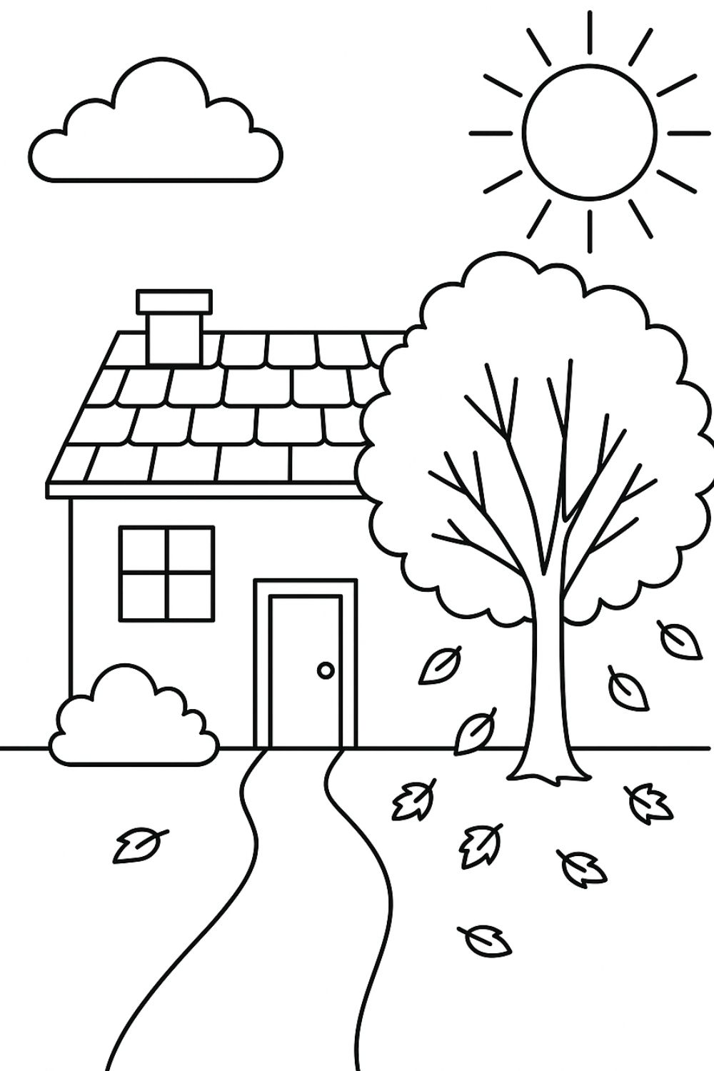 Printable House Coloring Pages - Printables Hub