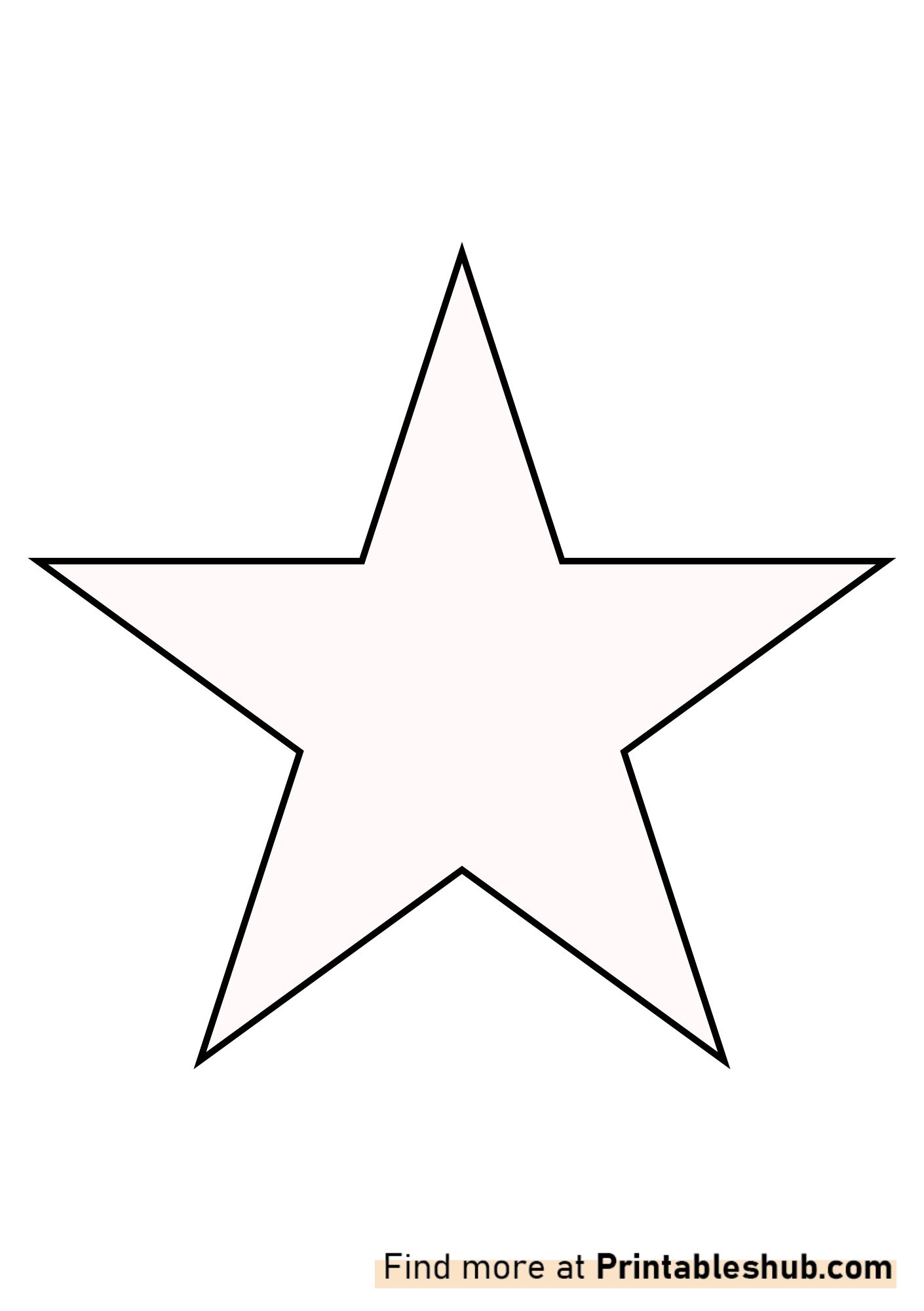 Printable Star Templates - Printables Hub