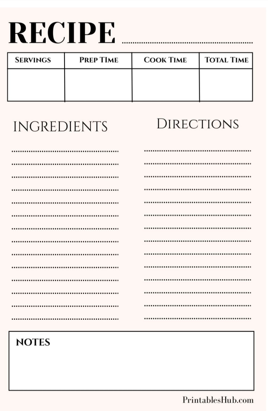 Printable Blank Recipe Card Templates [PDF Included] - Printables Hub