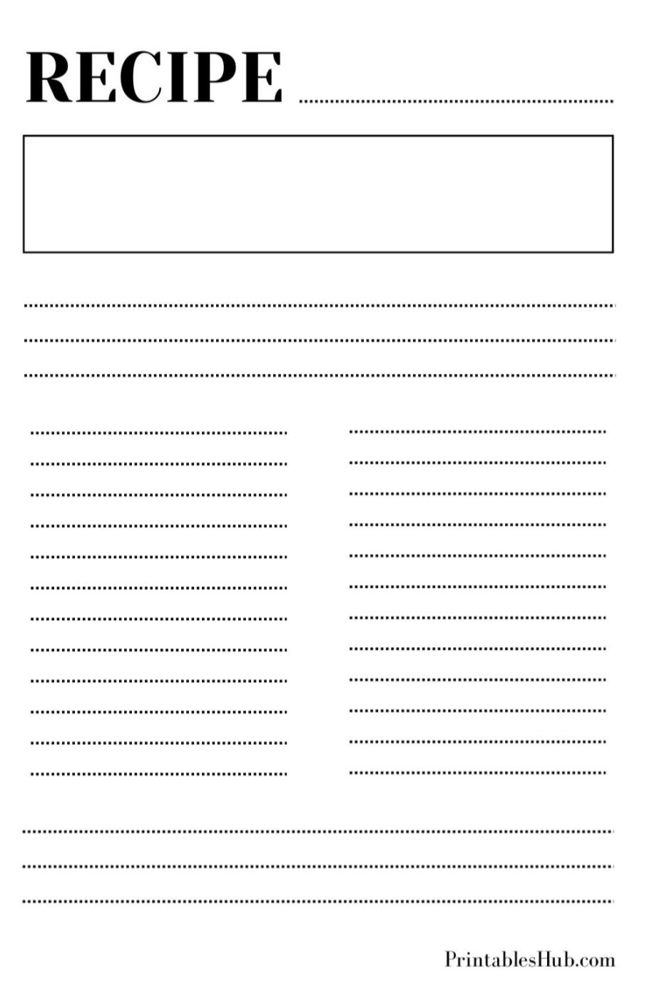 Printable Blank Recipe Card Templates [PDF Included] - Printables Hub
