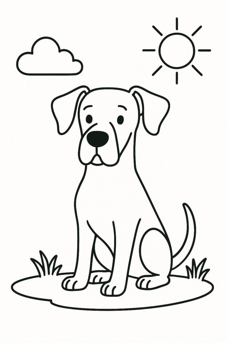 Printable Dog Coloring Pages - Printables Hub