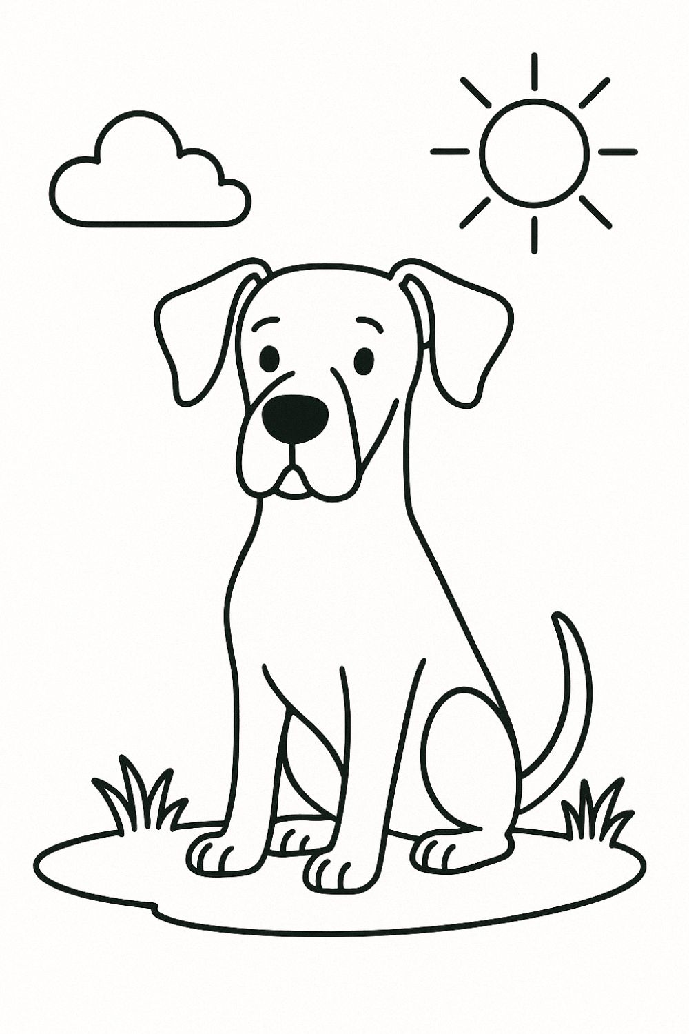 Printable Dog Coloring Pages - Printables Hub