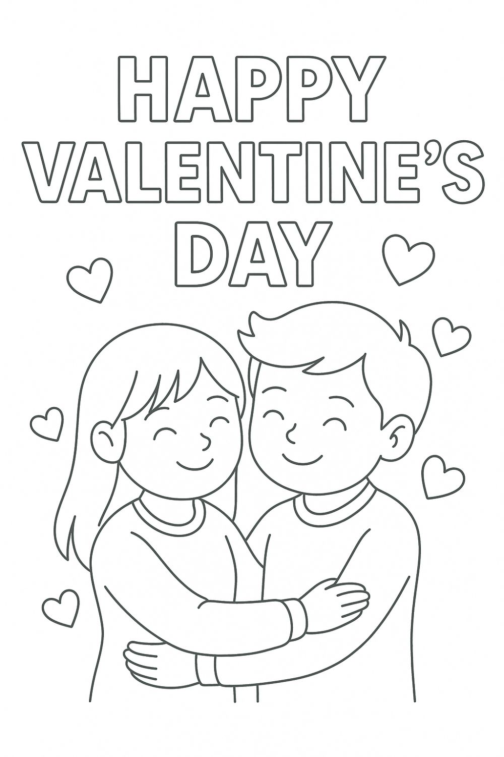 Printable Cute Valentine's Day Coloring Pages - Printables Hub