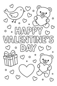 Printable Cute Valentine's Day Coloring Pages - Printables Hub